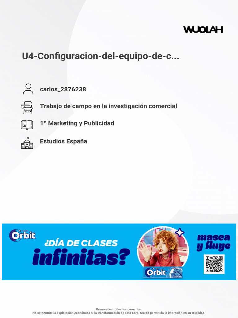 Wuolah Free U4 Configuracion Del Equipo de Campo. Seleccion Formacion y Perfeccionamiento Del ...