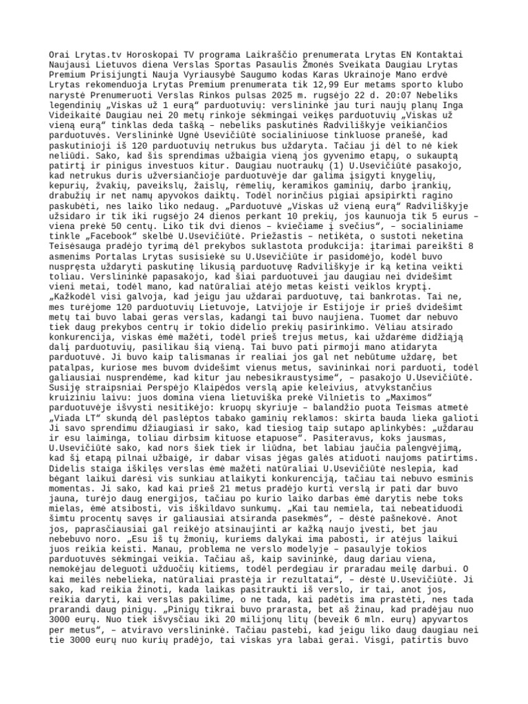 Lrytas 1 | PDF