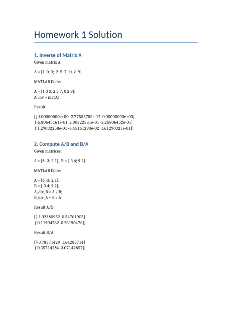 Homework 1 Solution | PDF
