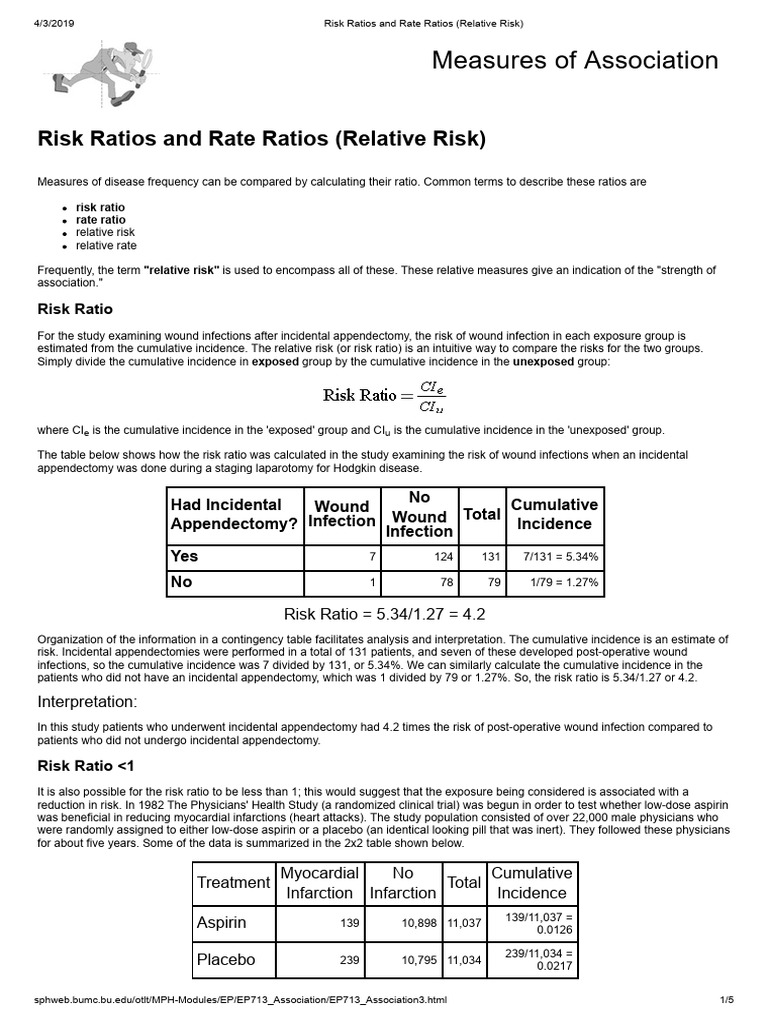 Risk Ratios and Rate Ratios (Relative Risk) | PDF | Relative Risk | Risk