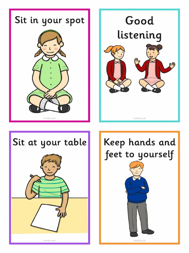 Behaviour Prompt Cards | PDF