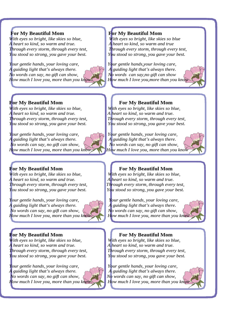 Mama Iti Multumesc - Cartonase - English | PDF