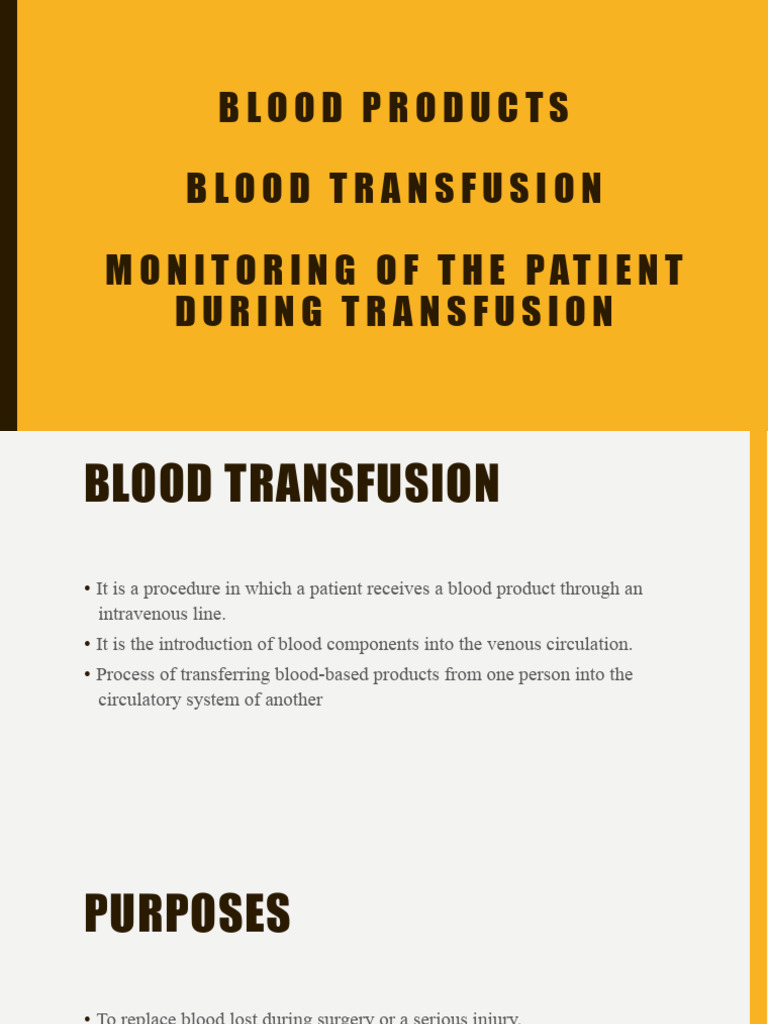 Blood Transfusion and Monitoring | PDF | Bleeding | Coagulation