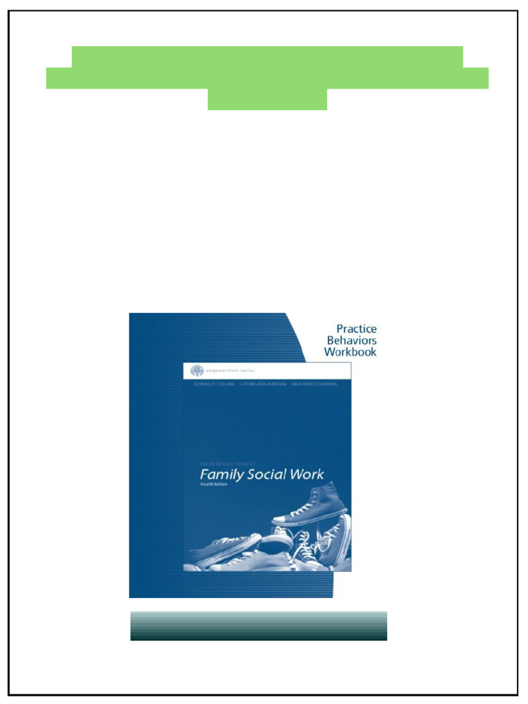 An Introduction To Family Social Work Practice Behaviors Workbook 4th ...