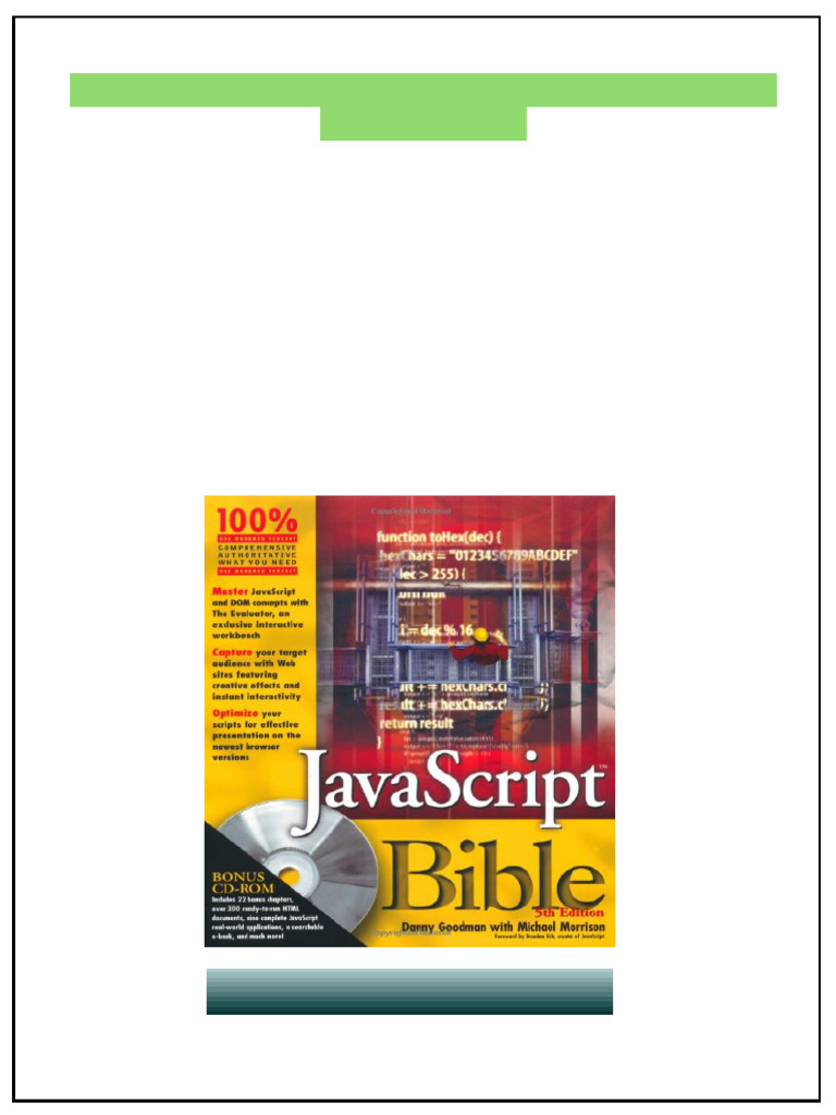 JavaScript Bible 5th ed Edition Danny Goodman updated 2025 | PDF ...