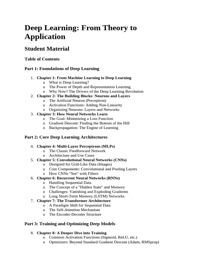 Deep Learning Foundations and Architectures | PDF | Deep Learning ...