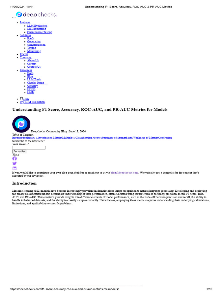 Understanding F1 Score, Accuracy, ROC-AUC & PR-AUC Metrics | PDF | Receiver Operating ...