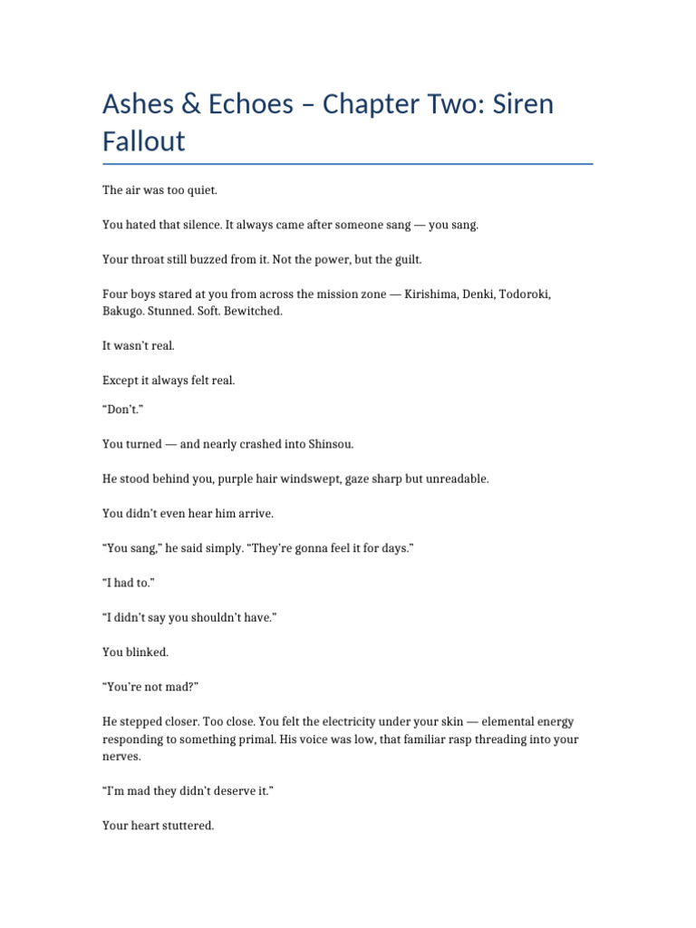 Ashes and Echoes Chapter Two | PDF
