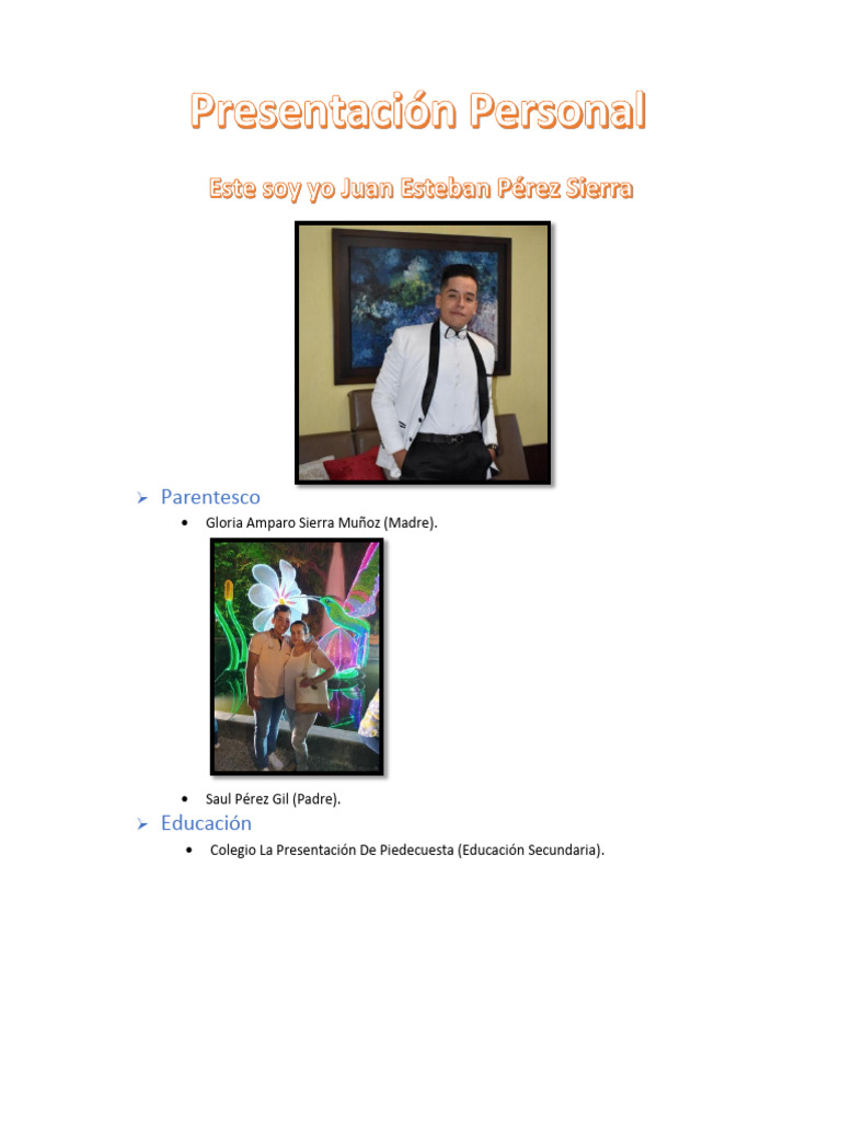 Presentacion Personal | PDF