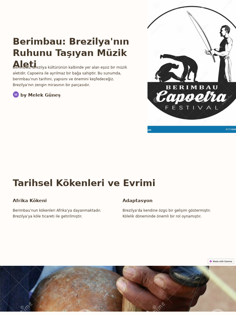 Berimbau Brezilyanin Ruhunu Tasiyan Muzik Aleti | PDF