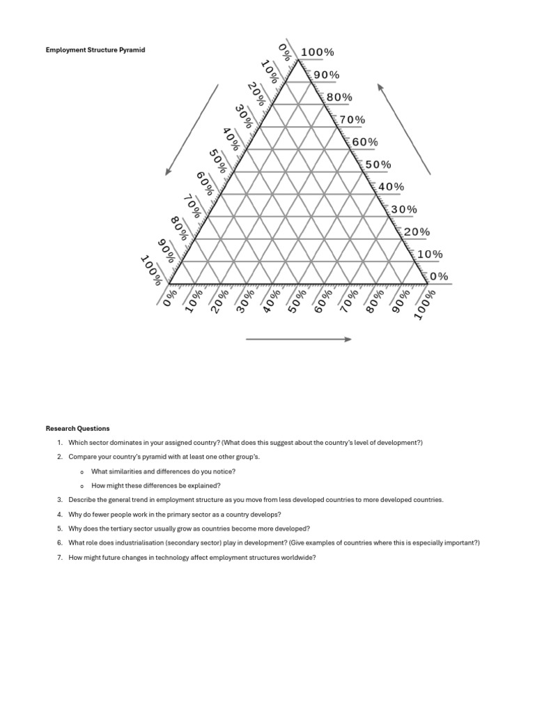 Employment Structure Pyramid (Class Activity) | PDF