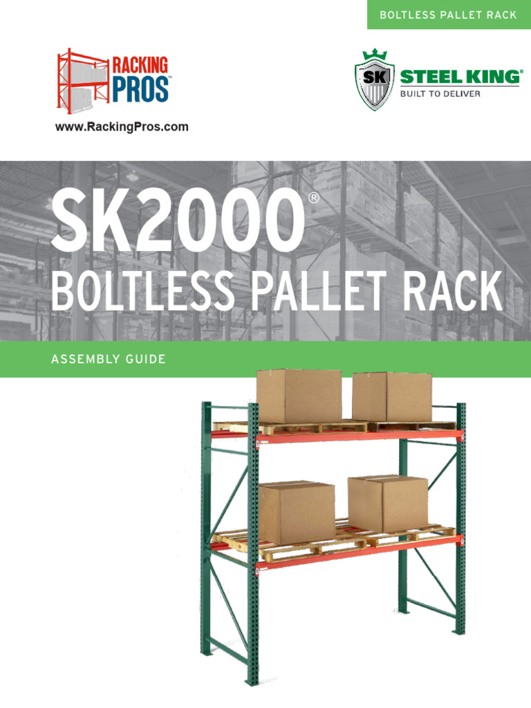 Racking Pros SK2000 Boltless Teardrop Pallet Rack Installation Manual ...