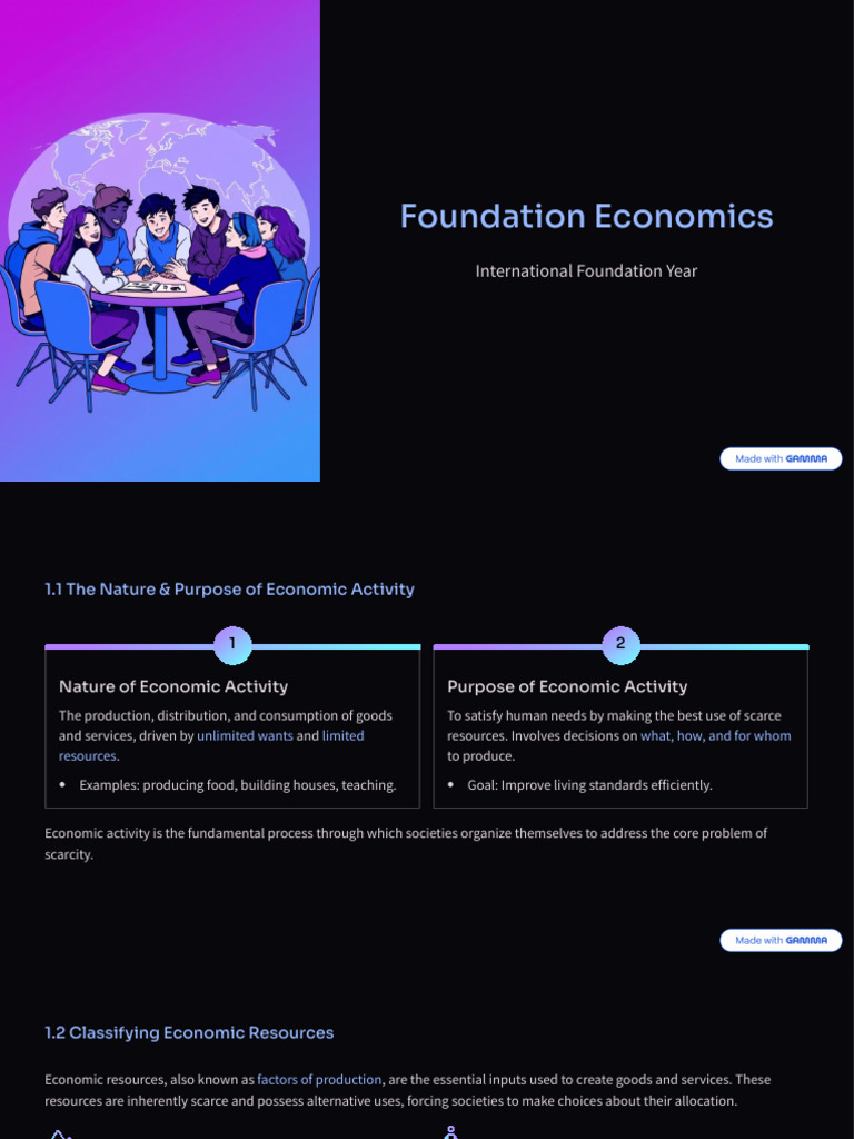 Foundation Economics: Key Concepts Explained | PDF | Economics ...