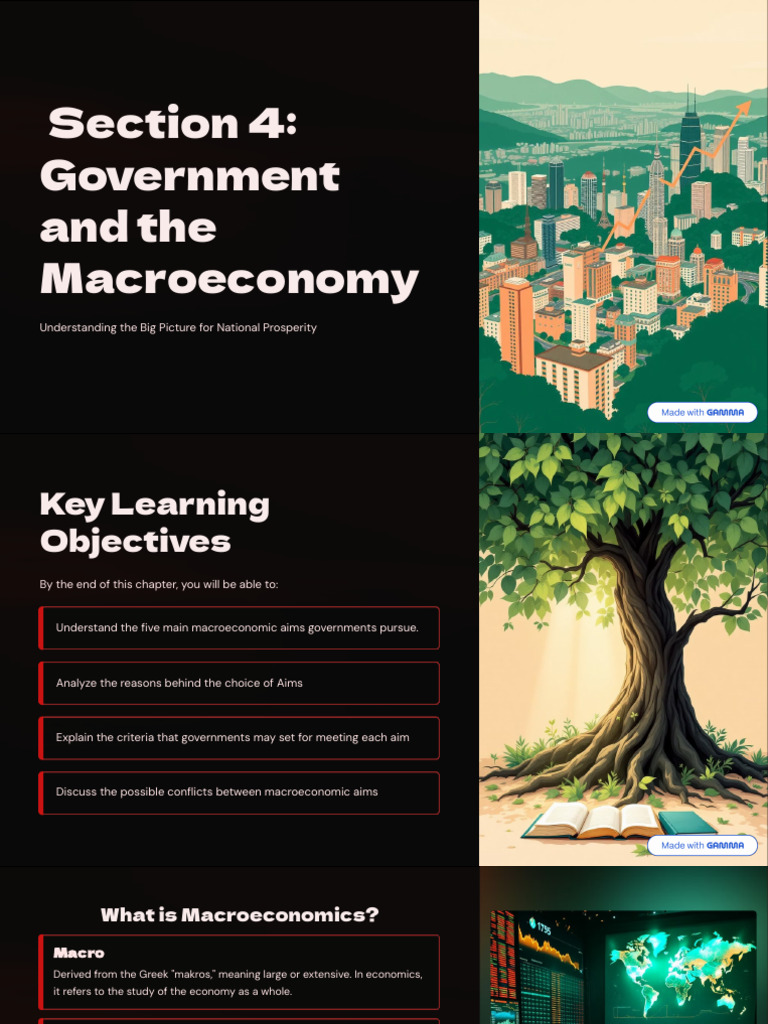 BSS Government Macroeconomic Aims | PDF | Macroeconomics | Fiscal Policy