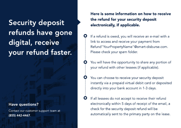 Greystar Flyer - Security Deposit | PDF