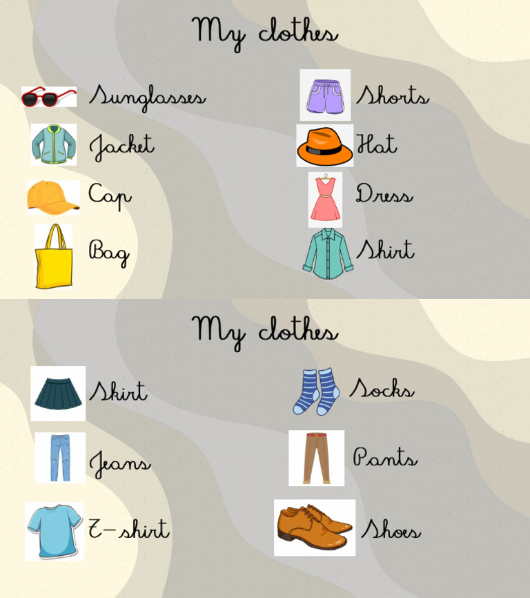 2nd Grade - Clothes - 250922 - 133414 | PDF