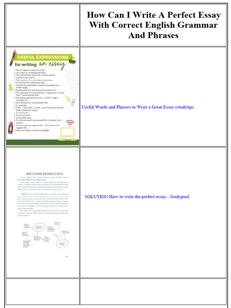 How Can I Write A Perfect Essay With Correct English Grammar and ...