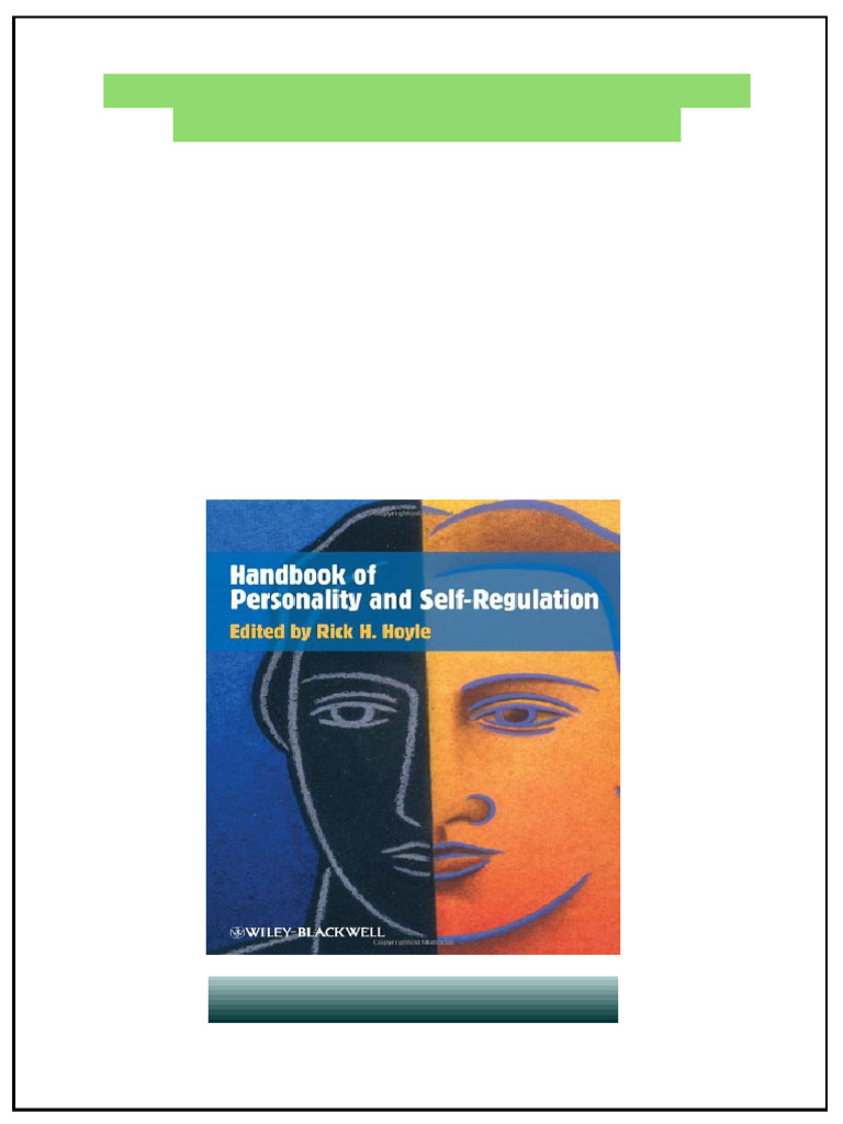Handbook of Personality and Self Regulation 1st Edition Rick H. Hoyle ...