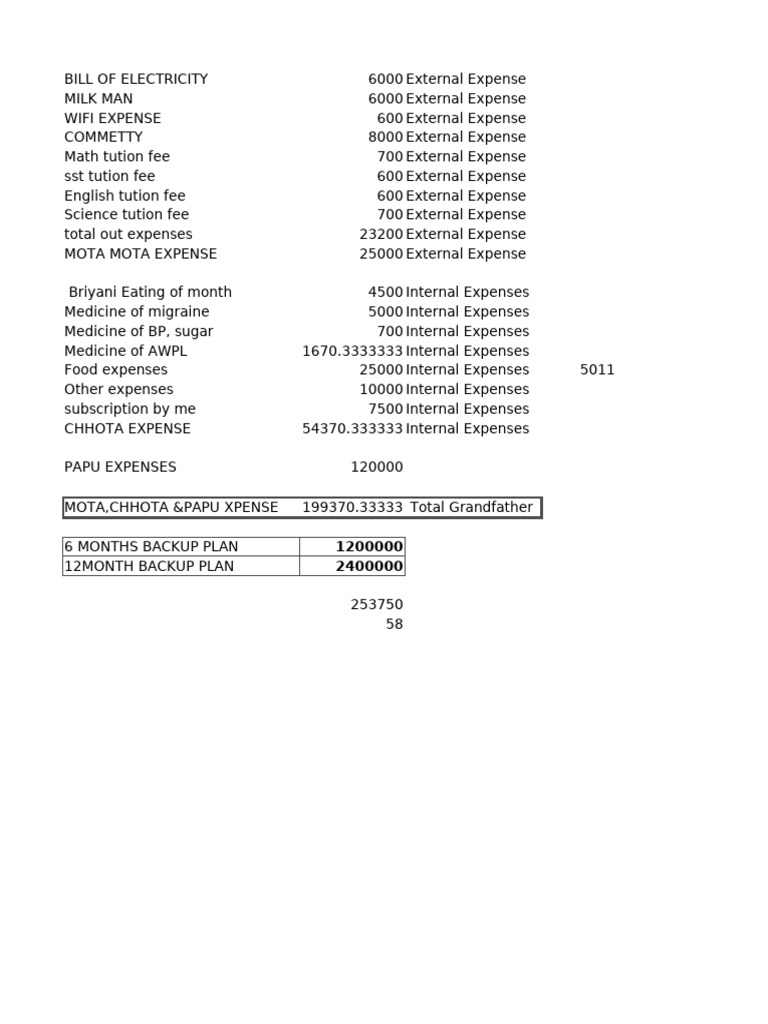 Detailed Expense Breakdown Report | PDF