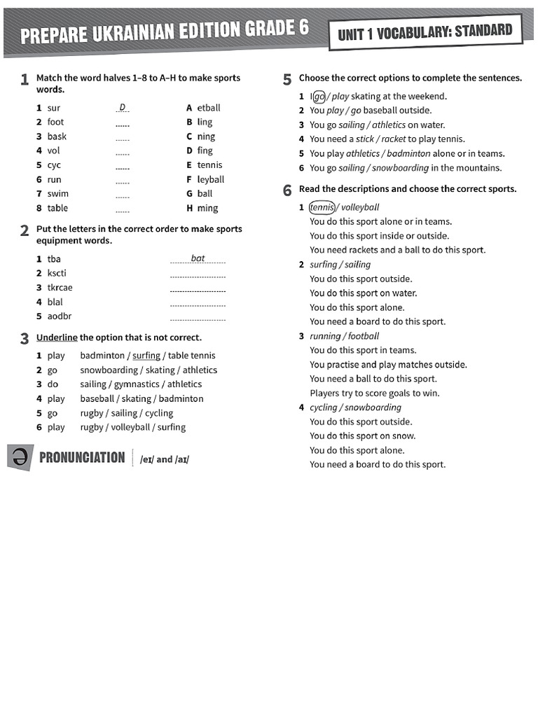 6 Form Unit 1 Vocab Standard | PDF