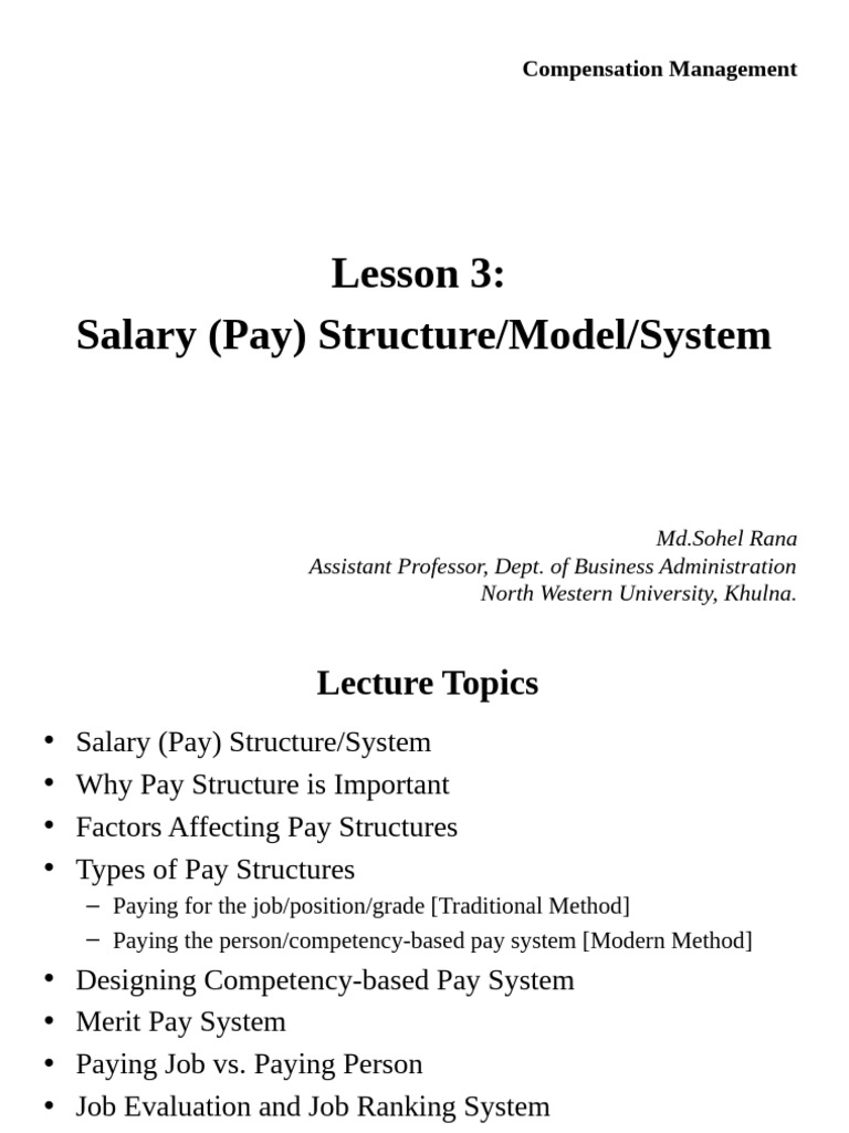 Understanding Salary Structures and Systems | PDF | Cost Of Living ...