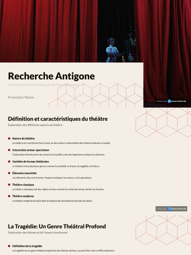 Theater and Tragedy Presentation | PDF