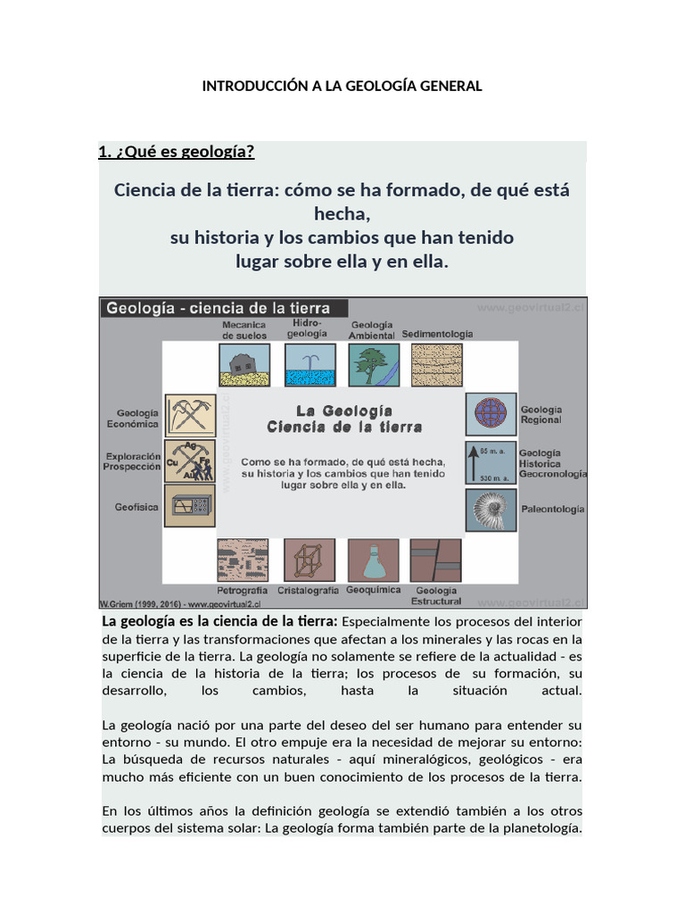 Introducción a la Geología General | PDF | Geología | Roca (geología)