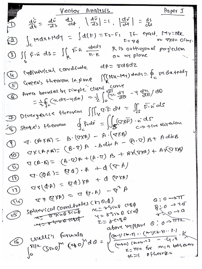 Paper 1 Formula Sheet | PDF