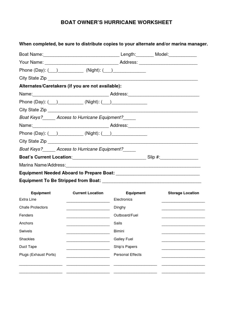 Hurricane Worksheet | PDF