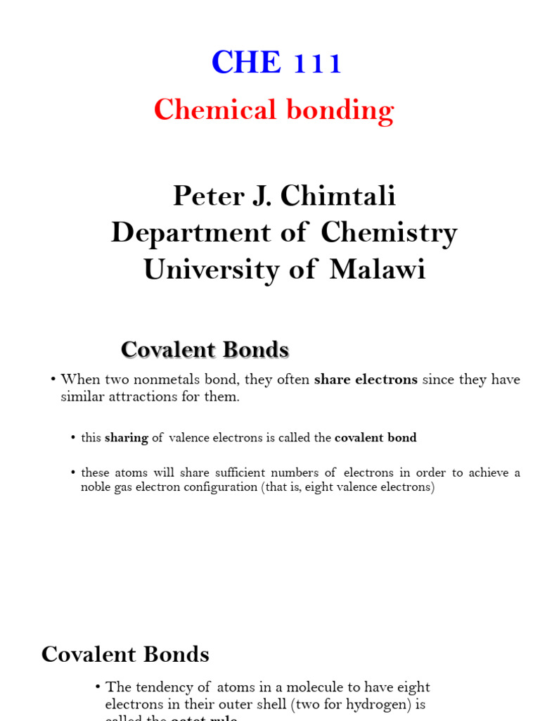 Understanding Covalent Bonds and Lewis Structures | PDF | Chemical ...
