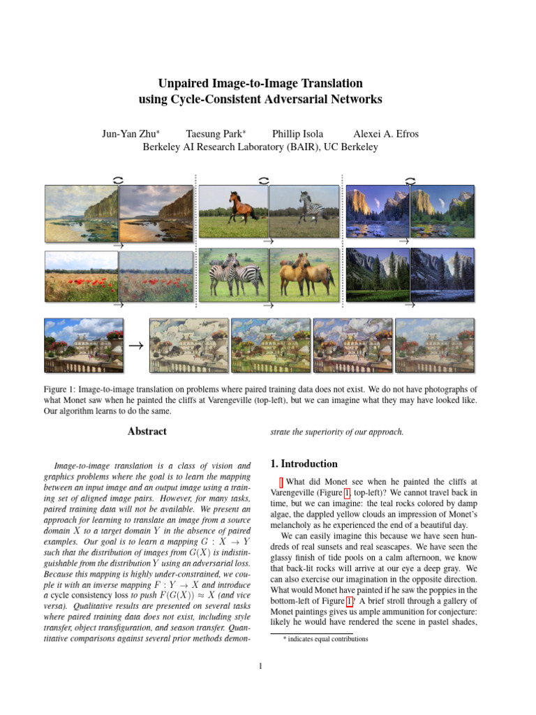 Cycle Gan | PDF