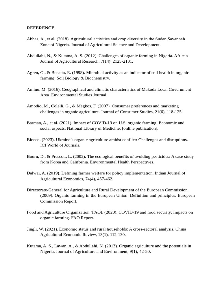 Almizzy References | PDF | Organic Farming | Agriculture