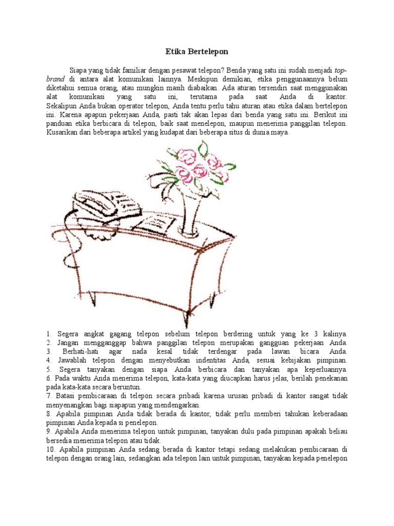 Etika Bertelepon | PDF