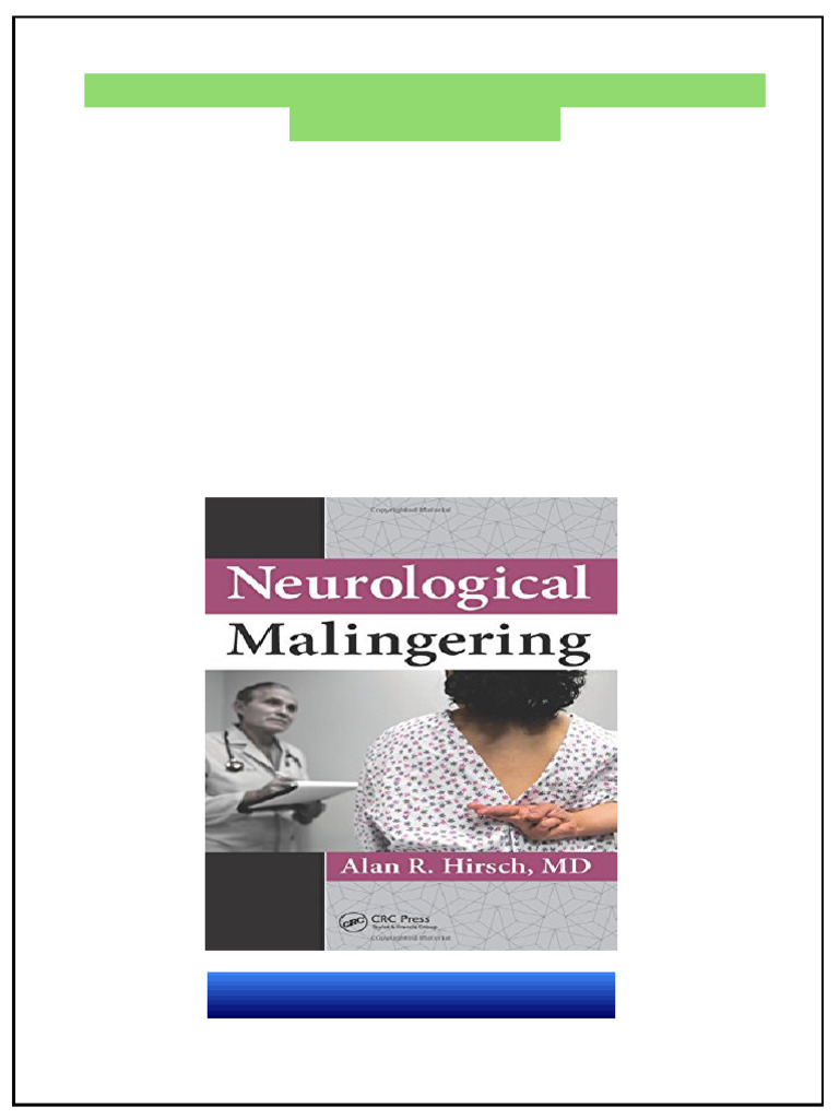 Neurological Malingering 1st Edition Alan R. Hirsch Online PDF | PDF | Medical Diagnosis ...