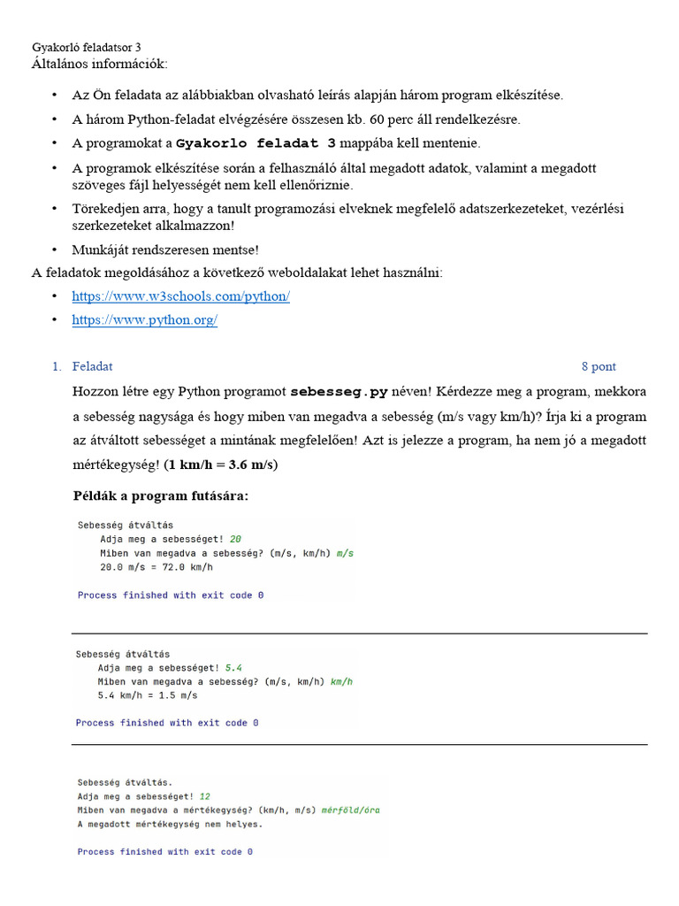 Gyakorlo Feladatok 3 | PDF