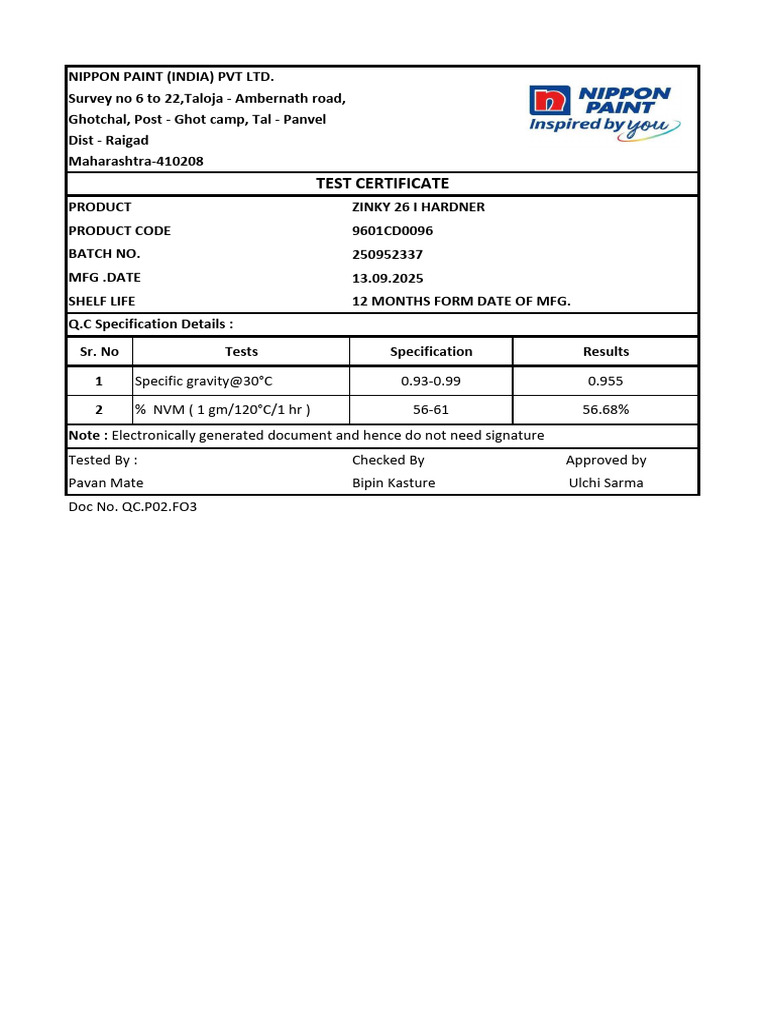 Zinky 26 I Hardner - 250952337 | PDF