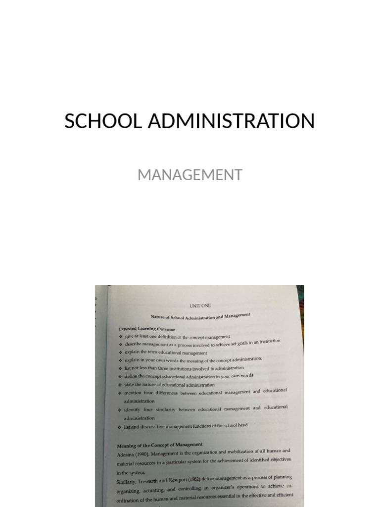 School Administration | PDF