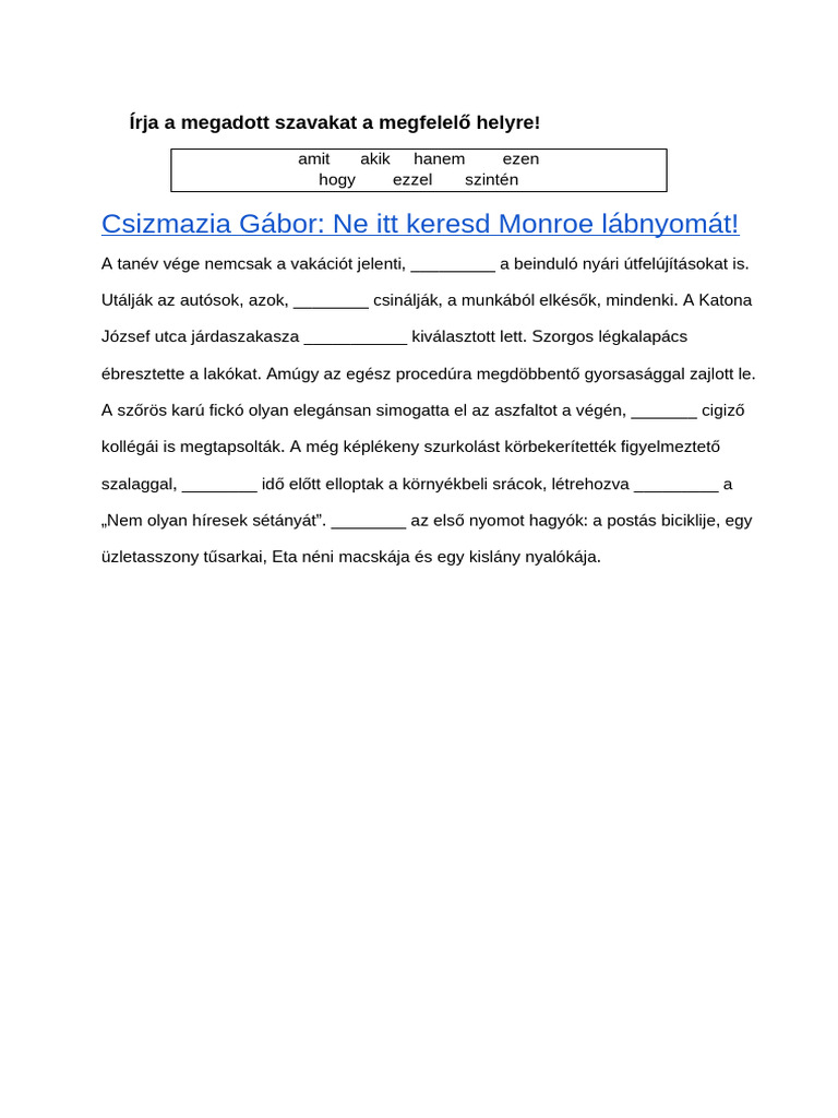 Ne Itt Keresd Monroe Labnyomat | PDF