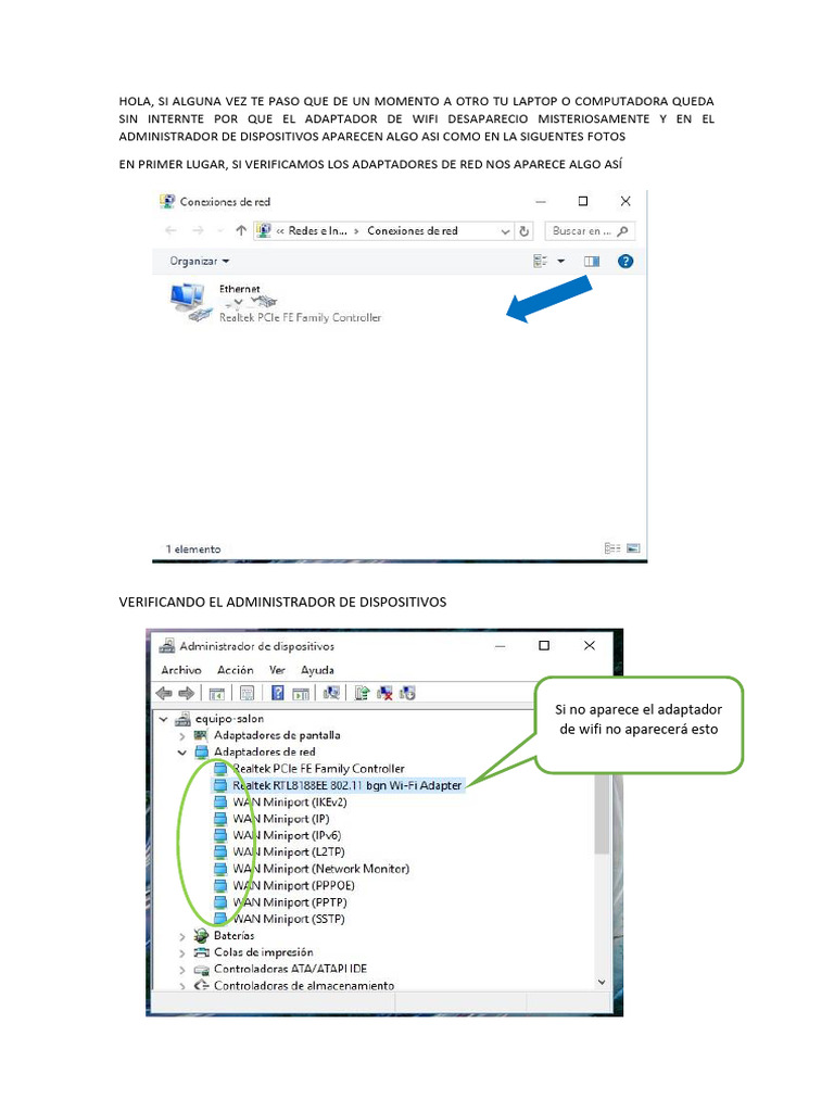 Solución a problemas de WAN Miniport WiFi | PDF