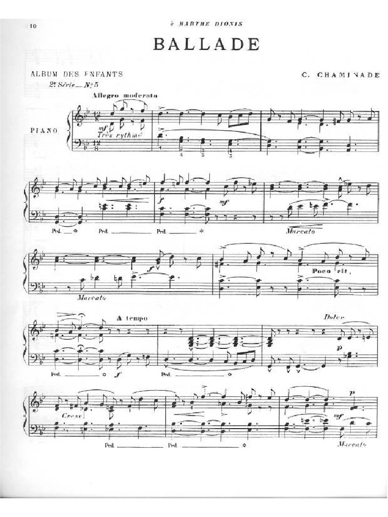 Chaminade Balade Op126 Album | PDF