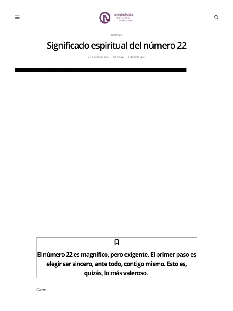 Significado Espiritual Del Número 22 - Numerologia Cotidiana de Laura ...