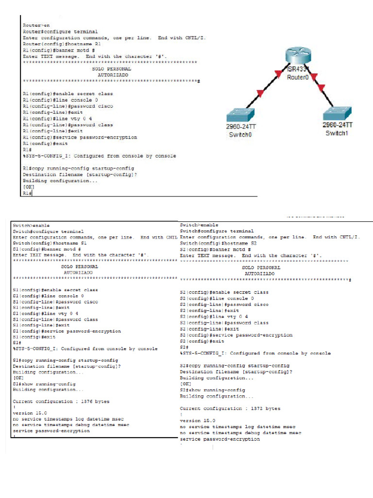 Configuracion de Router y Switches | PDF