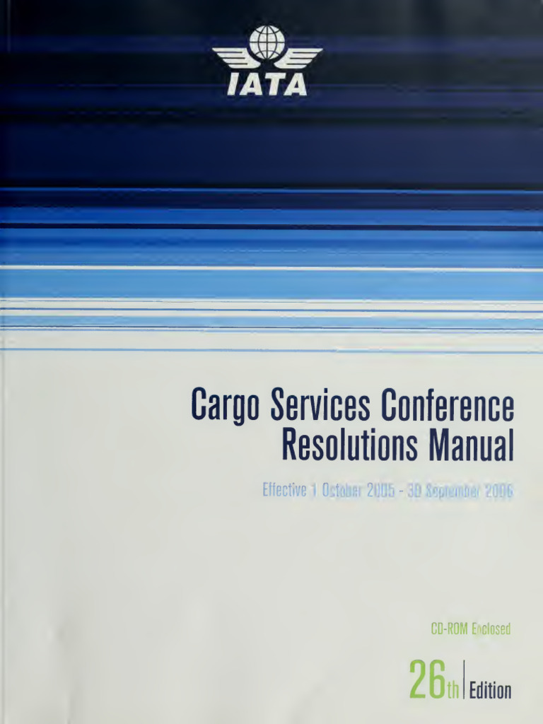 IATA Cargo Services Resolutions Manual | PDF