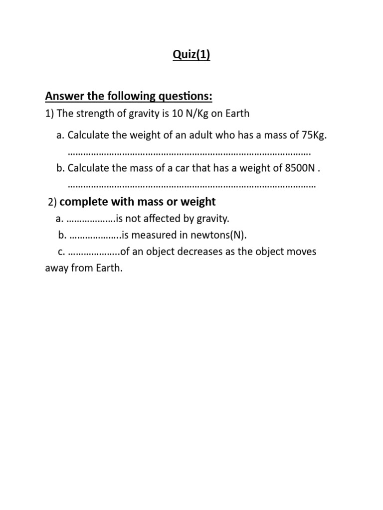 Quiz Y7 | PDF