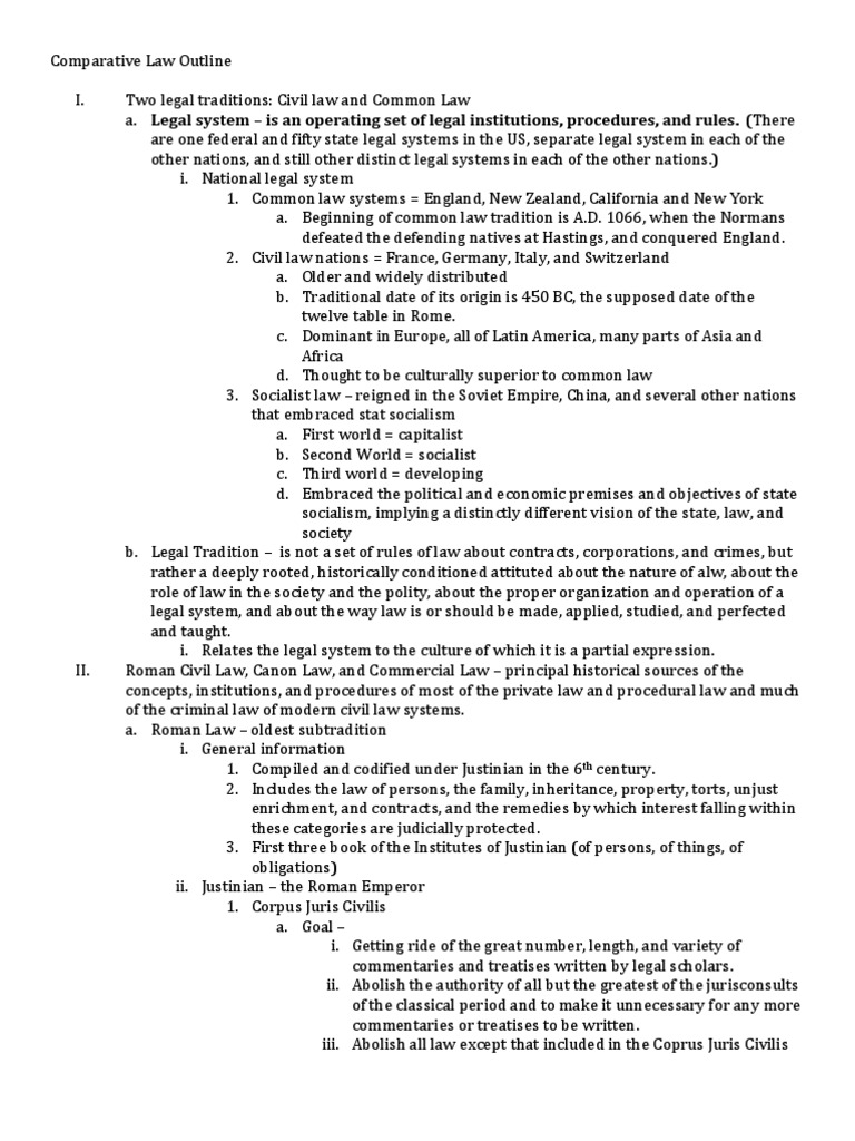 Comparative Law: Civil vs. Common Law | PDF | Equity (Law) | Jurisprudence