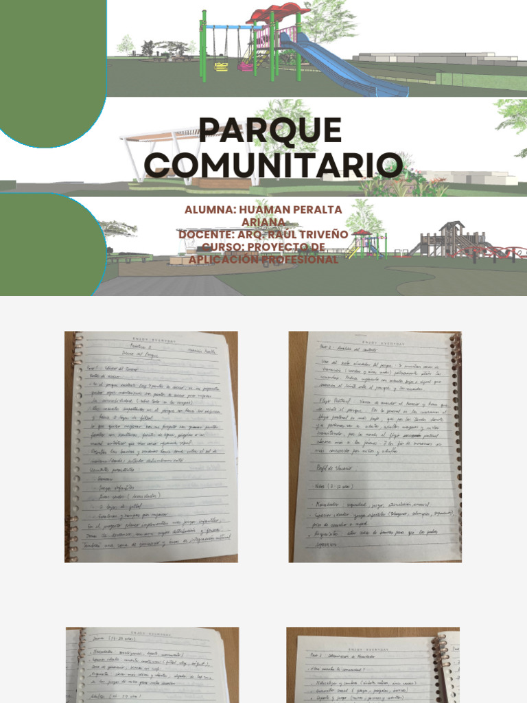 Proyecto Parque Comunitario Esencia Viva | PDF | Accesibilidad | Parques