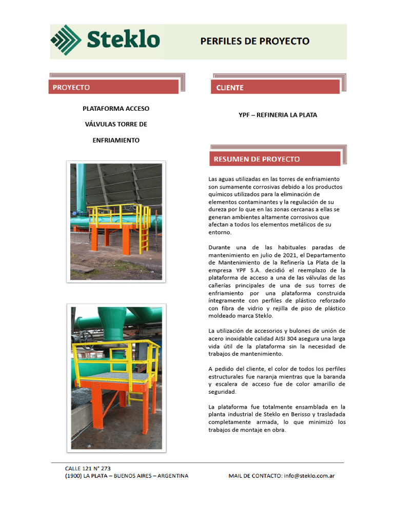 Steklo - Perfiles de Proyectos | PDF | Acero | El plastico