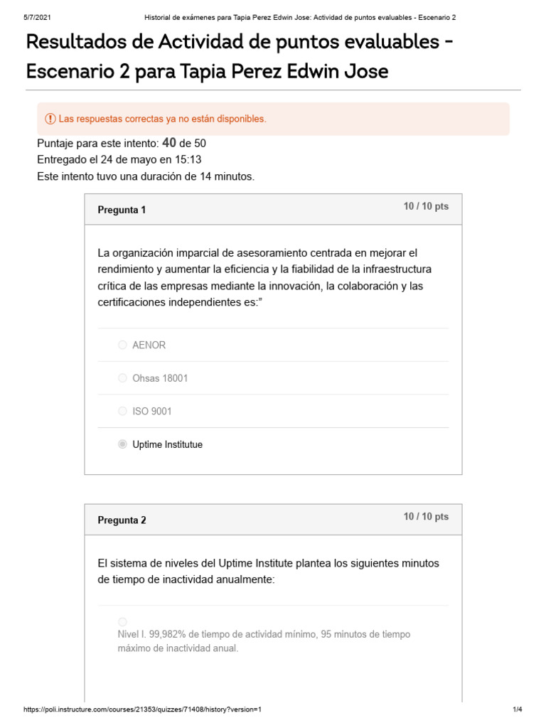 Resultados de Examen de Edwin Tapia | PDF | Informática