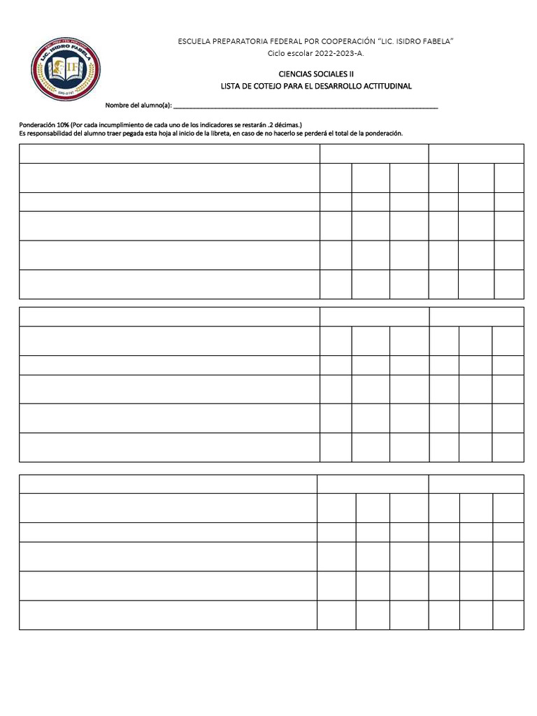 Rúbricas 1er Parcial CS2 | PDF