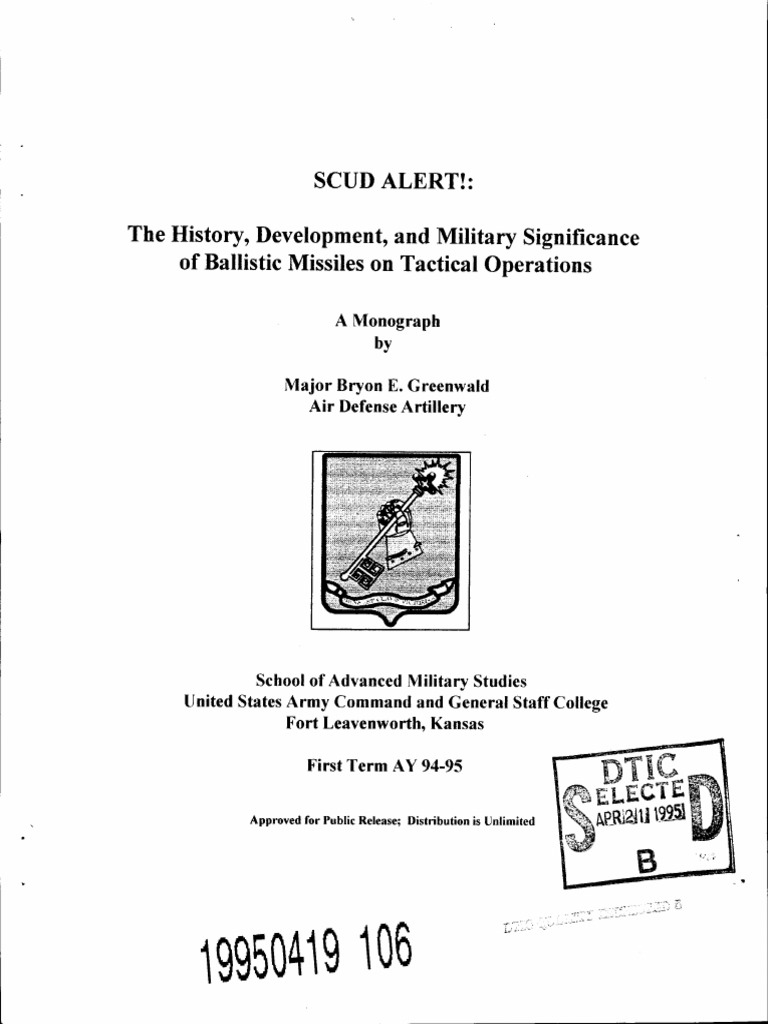 Ada 293648 | PDF | Missile | Missile Types